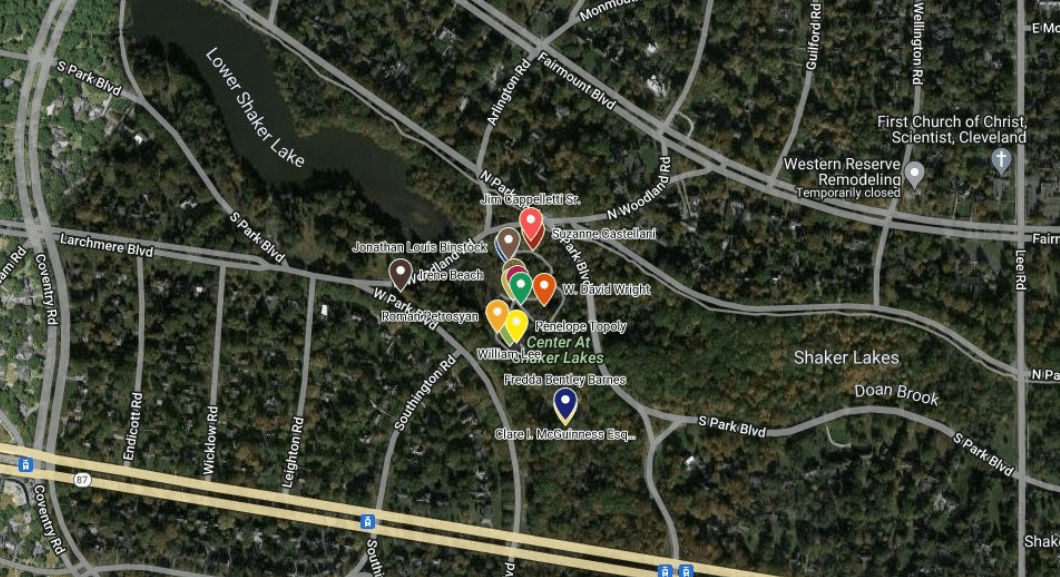 Tribute Tree Map - Nature Center at Shaker Lakes